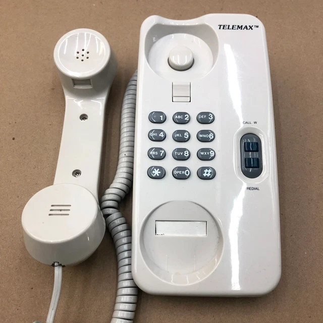 VINTAGE TELEMAX CP273WH Touch Tone Push Button Desk Telephone White $26 ...