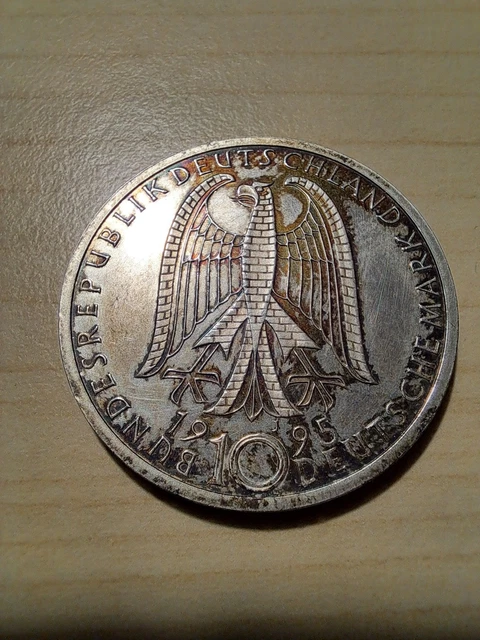 DEUTSCHLAND SILBER MÜNZE 10 DM 50 Jahre Mahnung zu Frieden ... 1995 EUR 15,00 - PicClick DE