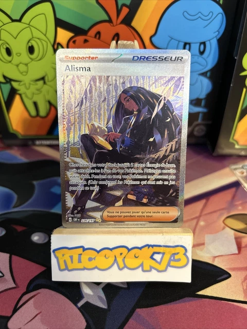 POKEMON FLAMMES OBSIDIENNES Card Holo Secrete Carte Fr Alisma 226/197 ...