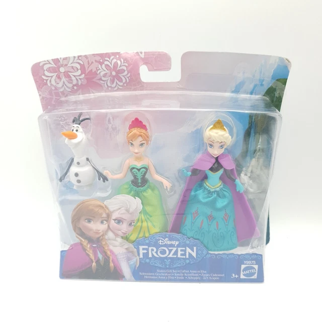 DISNEY FROZEN SISTERS Gift Set mini figures with Elsa Anna Olaf Damaged ...