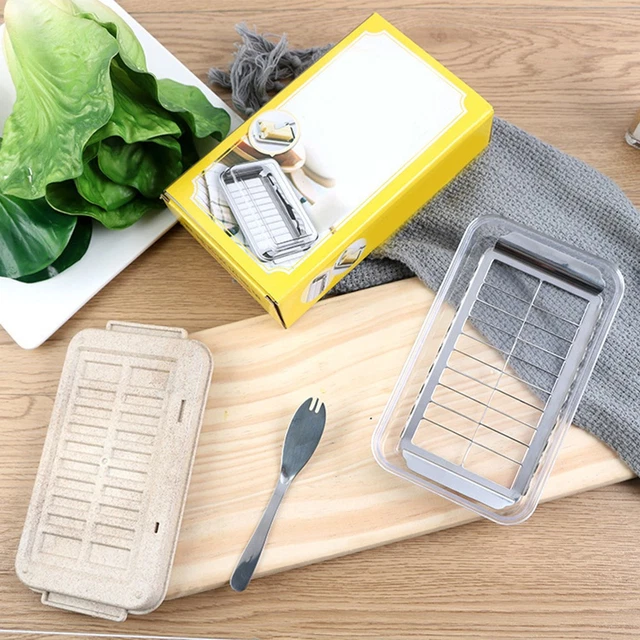 PERFECTLY SLICE BUTTER Portions with Stainless Steel Butter Cutter ...