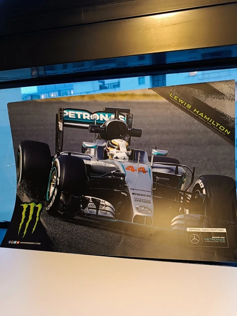 POSTER A3 MONSTER Formula One F1 Petronas Official Partner Lewis ...