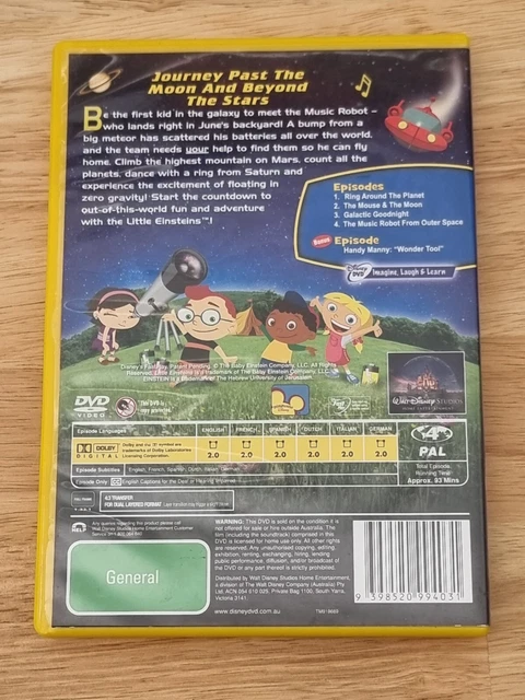 LITTLE EINSTEINS THE Music Robot From Outer Space DVD Region 4 PAL $129 ...