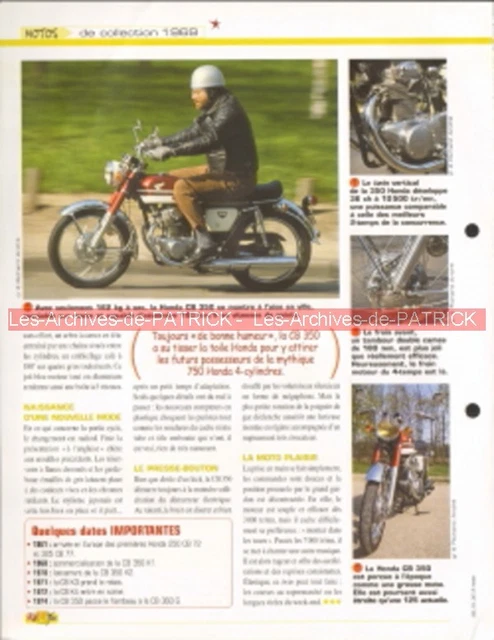 Honda Cb 350 Twin Fiche Technique