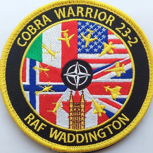 NATO EXERCISE COBRA Warrior 23-2 RAF Waddington Patch 2023 USAF RCAF ...