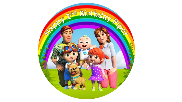 COCOMELON EDIBLE IMAGE Cake Topper Icing Sheets Pre-Cut!! Round Or ...