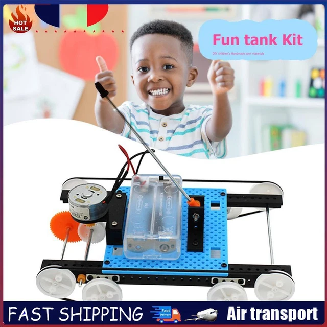 CHILDREN DIY ELECTRIC Tank Toys Assemble Science Experiment Materials ...