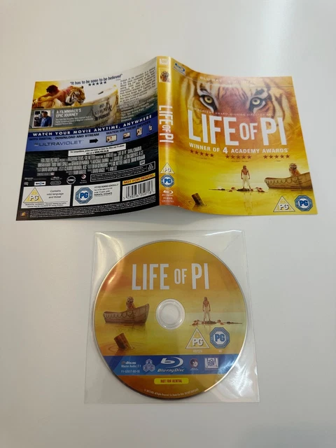 LIFE OF PI Blu-ray Disc And Inlay Only - Includes Protective Wallet ...