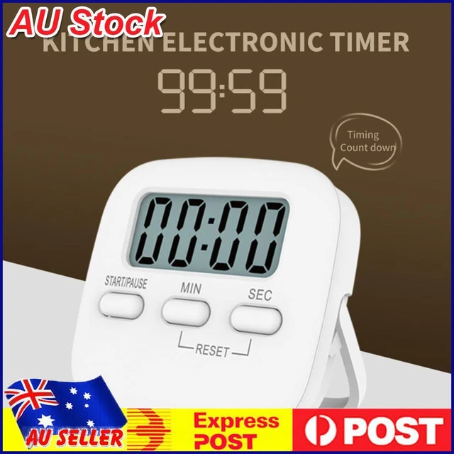 MAGNETIC DIGITAL TIMER Stopwatch Cooking Countdown Timer Clock (White ...