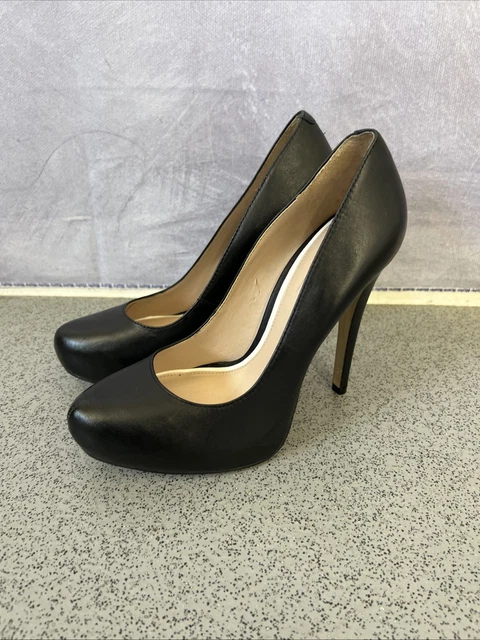 OFFICE LONDON SHOES UK 6 Black Real Leather Slip On Party Evening ...