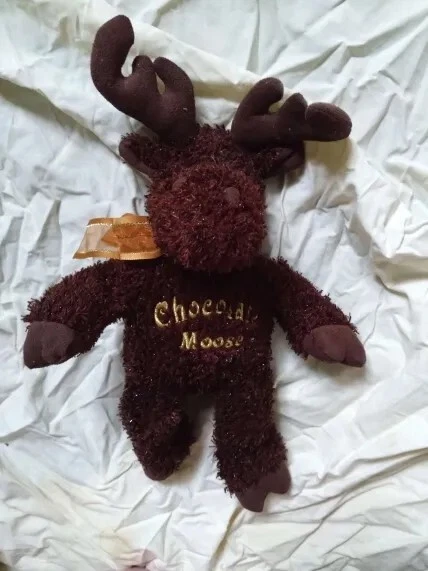 VINTAGE CHAD VALLEY Chocolate Moose & Ribbon Soft Plush Toy Brown £18. ...