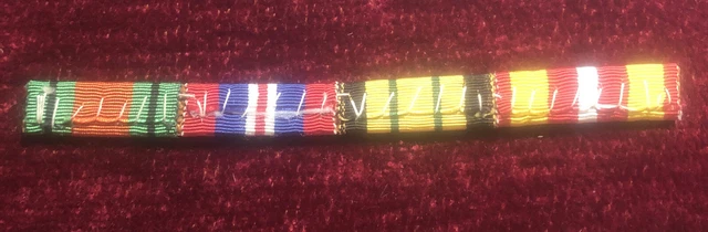 WW2 BRITISH MEDAL Ribbons Defence, War, Africa GSM & Voluntary Medical ...