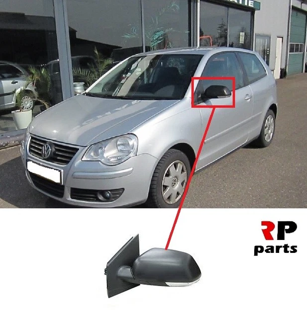 FOR VW POLO (9N) 05-09 New Wing Mirror Manual Black With Indicator Left ...