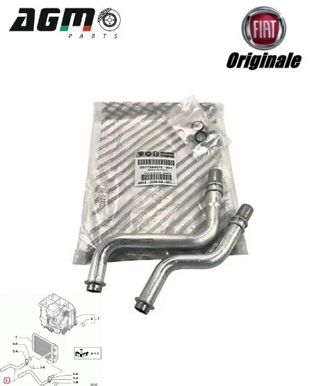 KIT RICAMBI TUBI Riscaldatore Radiatore Originale Fiat Ducato 2250 Mjt ...