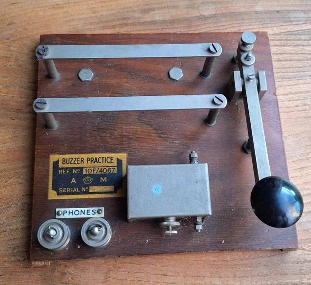 WW2 RAF AIR Ministry Morse Code Practice Buzzer Key Tapper REF NO. 10F ...