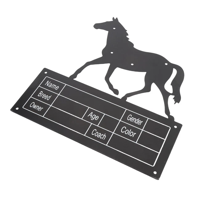 METAL HORSE STALL Sign Elegant Fillable Horse Stall Name Plate With ...