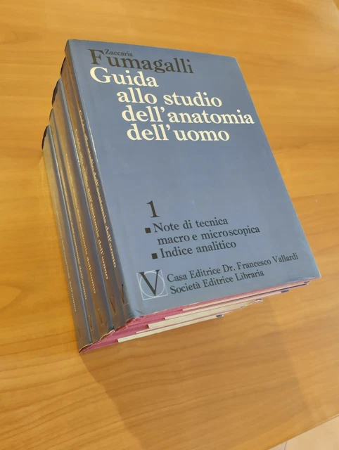 GUIDA ALLO STUDIO DELL' ANATOMIA DELL' UOMO Z. Fumagalli Vallardi 1973 5 Volumi EUR 150,00 ...