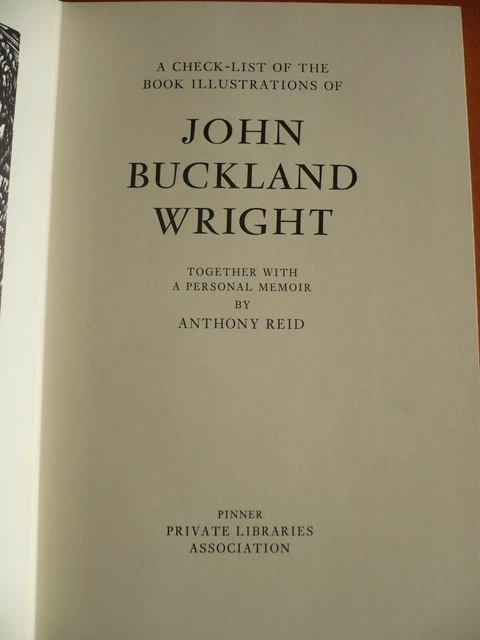 A CHECK LIST of the Book Illustrations of John Buckland Wright by ...