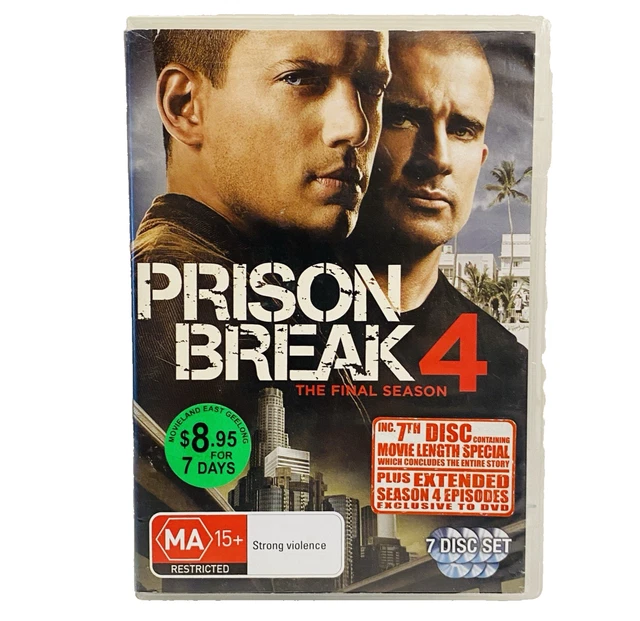 PRISON BREAK SEASON 4 with 7 discs exrental. £3.45 - PicClick UK