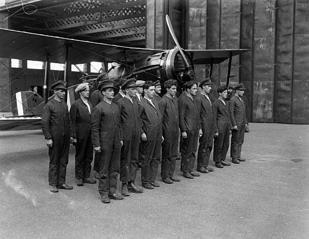 1922 IRISH AIR Force Mechanics Line Up For Inspection 1 Ireland Old ...