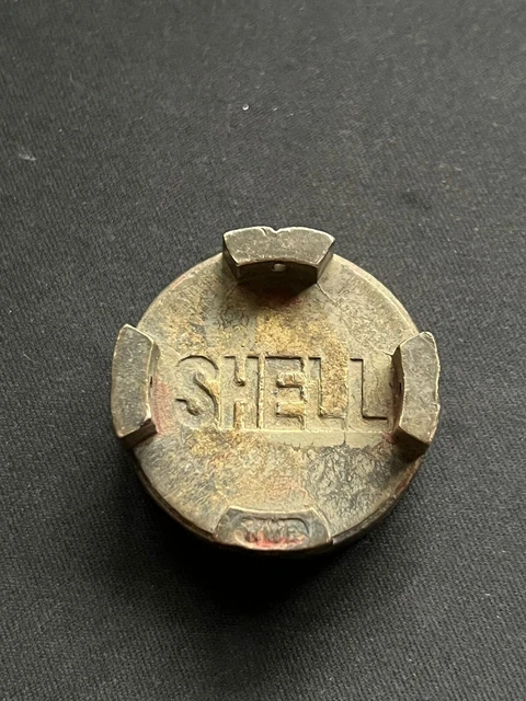 SHELL PETROL OIL Gas Two Gallon Can Brass Cap Top £30.00 - PicClick UK