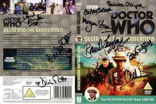 DOCTOR WHO: DELTA AND THE BANNERMEN DVD Cover Signed by Bonnie Langford ...