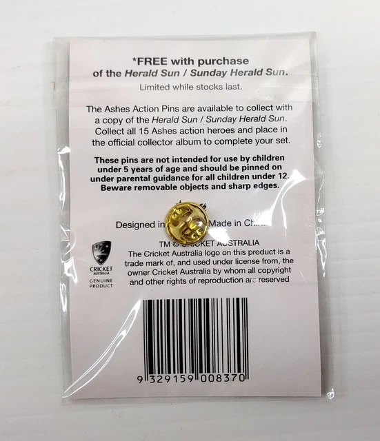 5 X ASHES Action Pin Collection Australian Cricket Team Pins SEALED $29 ...