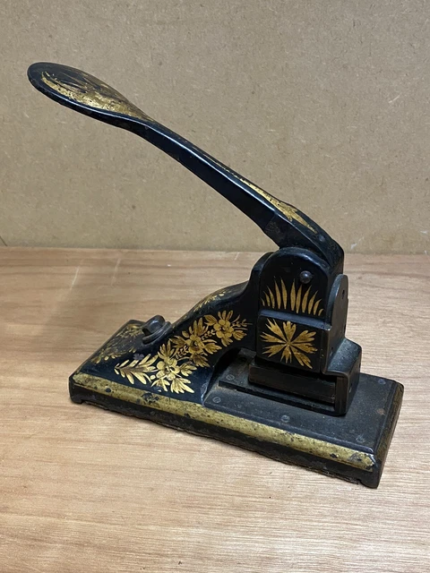 ANTIQUE/VINTAGE DESK/HAND PERFORATING Machine - Pin hole punch - Like ...