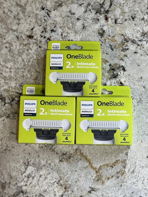PHILIPS NORELCO ONEBLADE Intimate Skin Protect Replacement Blade Lot 3 ...