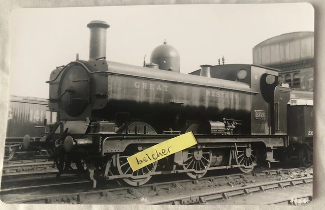 1930 GWR EXETER Loco Shed & Steam Loco 2725 Vintage Postcard Size Photo ...