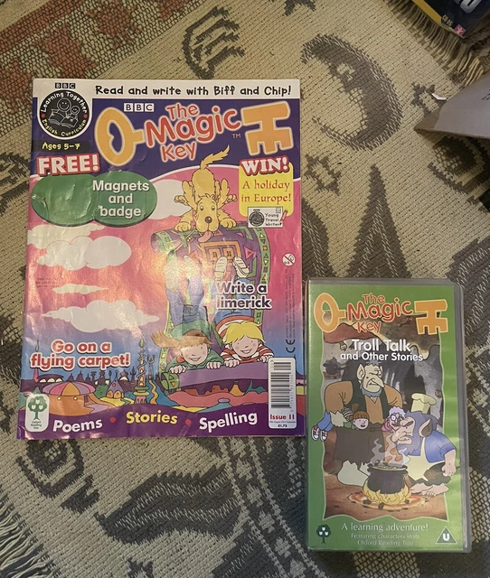 THE MAGIC KEY Kids Magazine VHS Video Tape With Audio CD and Book ...