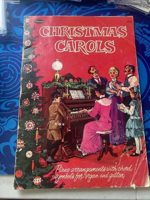 VINTAGE WHITMAN CHRISTMAS Carols Piano Arrangements chord for Organ ...