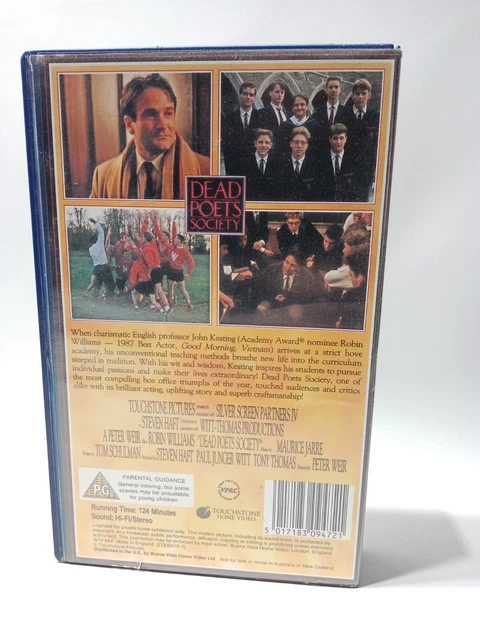 DEAD POETS SOCIETY Big Box Ex Rental VHS 1989 £4.95 - PicClick UK