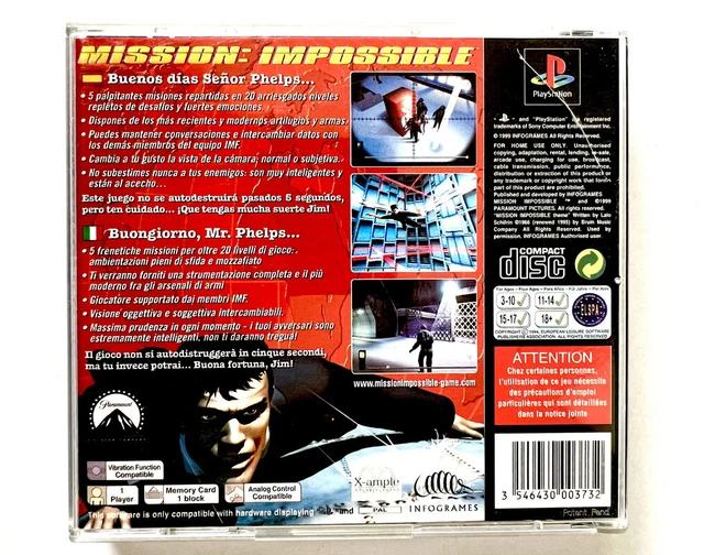 MISSION: IMPOSSIBLE PS1 Psx Playstation 1 Pal Completo EUR 29,99 ...