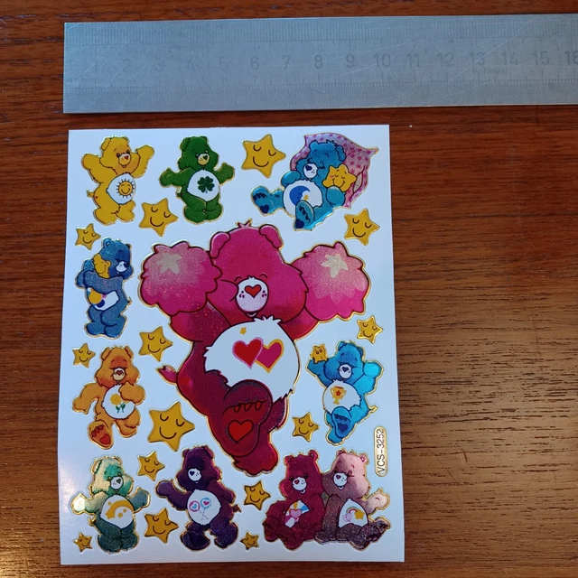 CARE BEARS LOVE A Lot Bear Vintage Stickers Prism Sticker Sheet 90s 80s ...