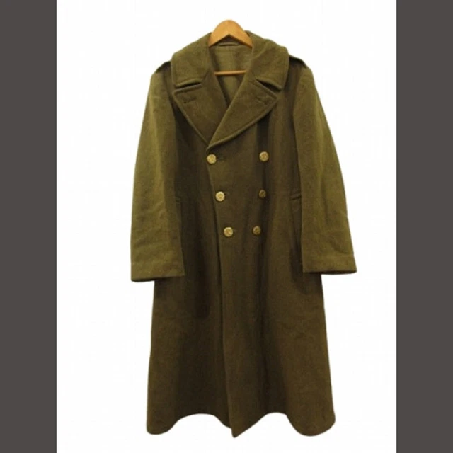 VINTAGE 40S US ARMY WOOL OVERCOAT 1940 MILITARY REAL WARS WW2 36 Used ...