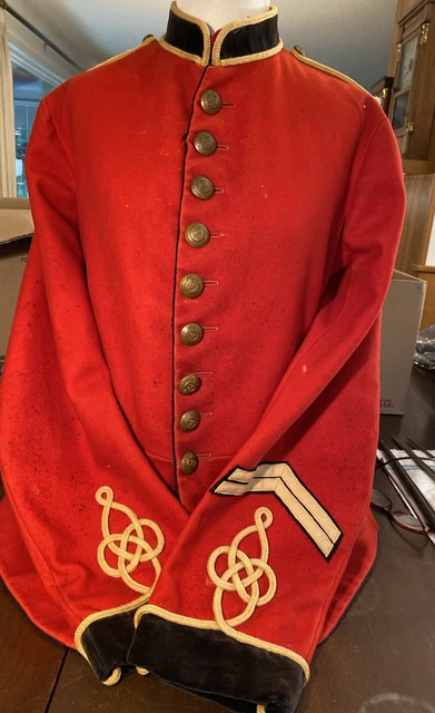 ORIGINAL PRE WW1 British Army Royal Engineers Officer Uniform Red Tunic ...