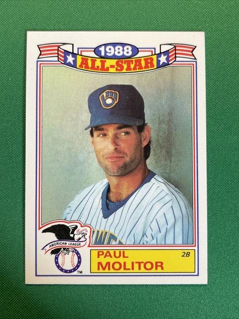 1989 TOPPS PAUL Molitor Glossy All-Stars HOF Milwaukee Brewers carte de baseball #3 EUR 0,92 ...
