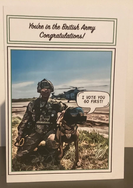 BRITISH ARMY PASSING out card. In aid of COMBAT STRESS. £2.00 - PicClick UK