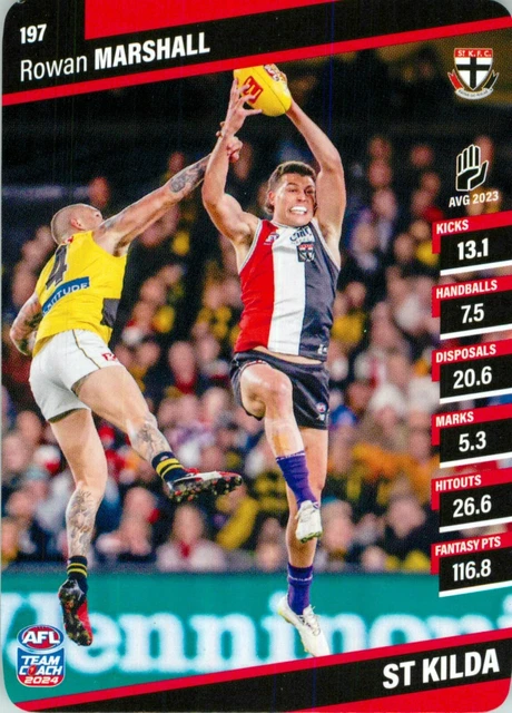 2024 ST KILDA Saints AFL TeamCoach Card - Rowan Marshall $4.49 ...