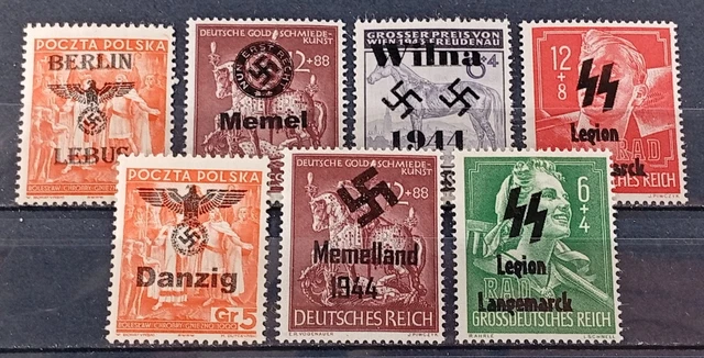LOCAL DEUTSCHES REICH WWll Propaganda Fantasy overprint lot MNH $6.85 ...