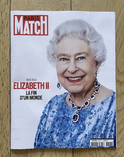 REVUE PARIS MATCH N°3828 Mort Décès Reine Queen Elisabeth II 2 UK 10/09/2022 EUR 19,90 - PicClick FR