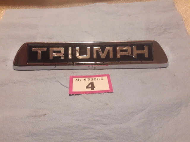 TRIUMPH STAG REAR Bumper Badge Plinth £17.50 - PicClick UK