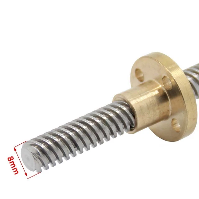 LEAD SCREW THREADED Rod T8 Trapezoidal ACME Stepper 100mm to 600mm 3D ...