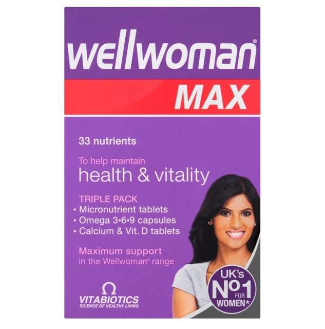 VITABIOTICS WELLWOMAN MAX TRiple Pack 84 Tabs/Caps BBE 08/26 IMPERFECT ...