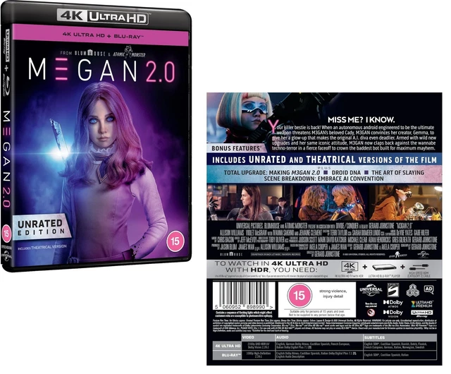 M3GAN 2.0 (2025): MEGAN 2, Action/Comedy/Horror Sequel NEW Eu 4K UHD ...