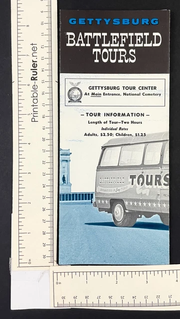 1960S GETTYSBURG PA Civil War Battlefield Bus Tours Vintage Travel ...