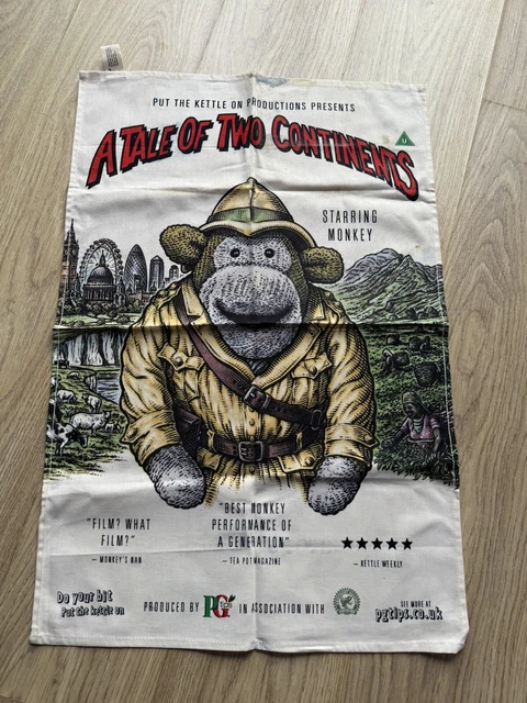VINTAGE PG TIPS Monkey Comic Relief Cotton Tea Towel £12.99 - PicClick UK