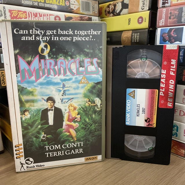 MIRACLES - BIG Box Ex-rental VHS - Tom Conti - 80s Comedy - Rank Video ...