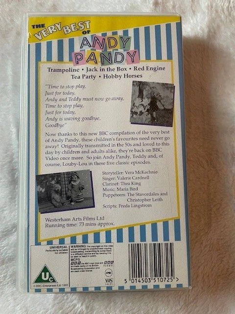 THE VERY BEST Of Andy Pandy Childrens BBC 5 Episodes VHS - 1993 £4.91 ...